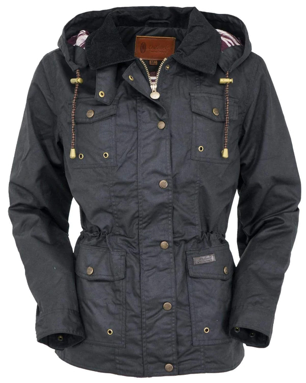Buy Outback Trading Womens Jillaroo Oilskin Jacket (2184) Black M [SD ...