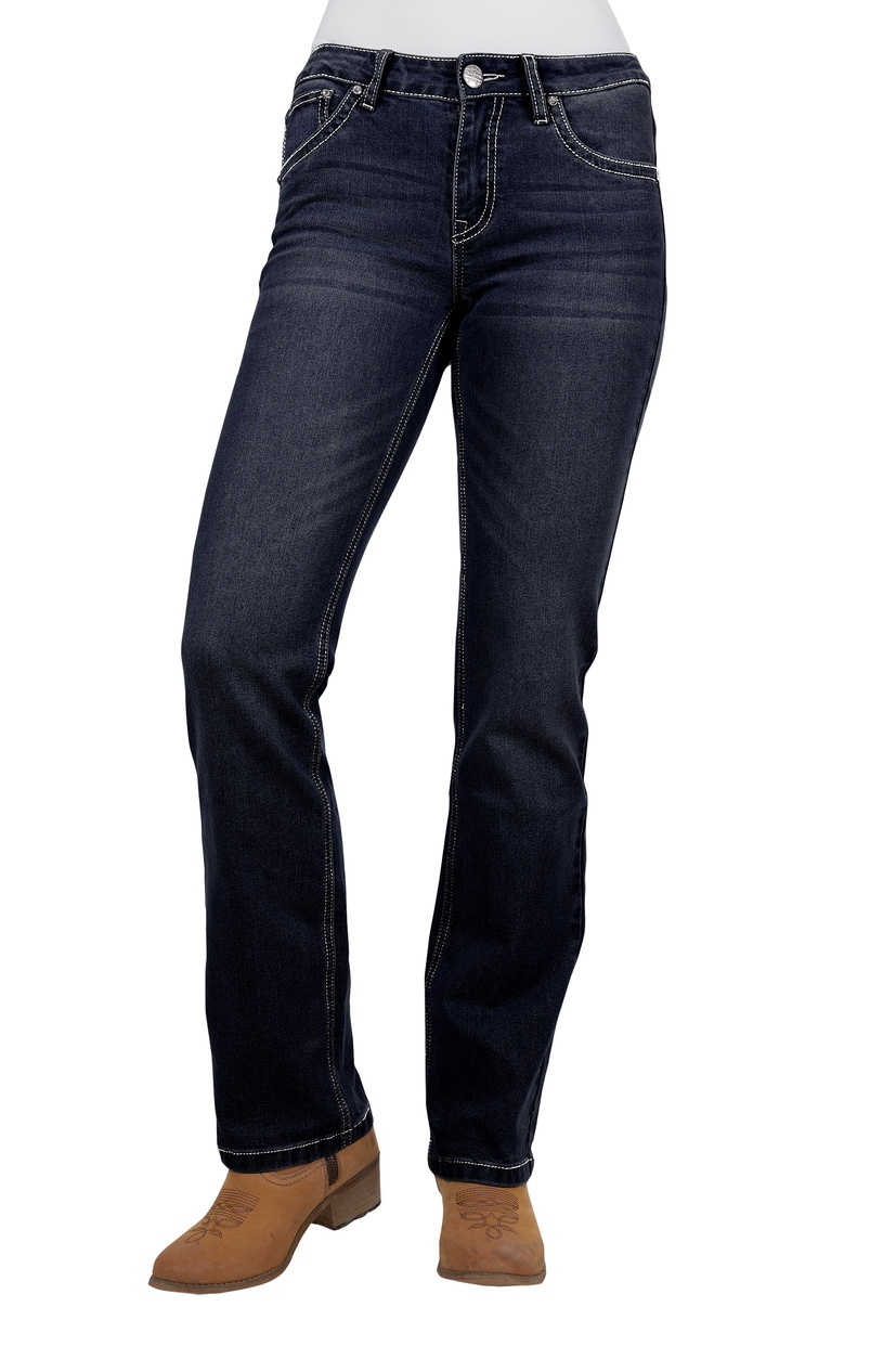 Buy Pure Western Womens Kim Hi Rise Bootcut Jeans - 34 Leg (PCP2213852) Midnight Online Australia