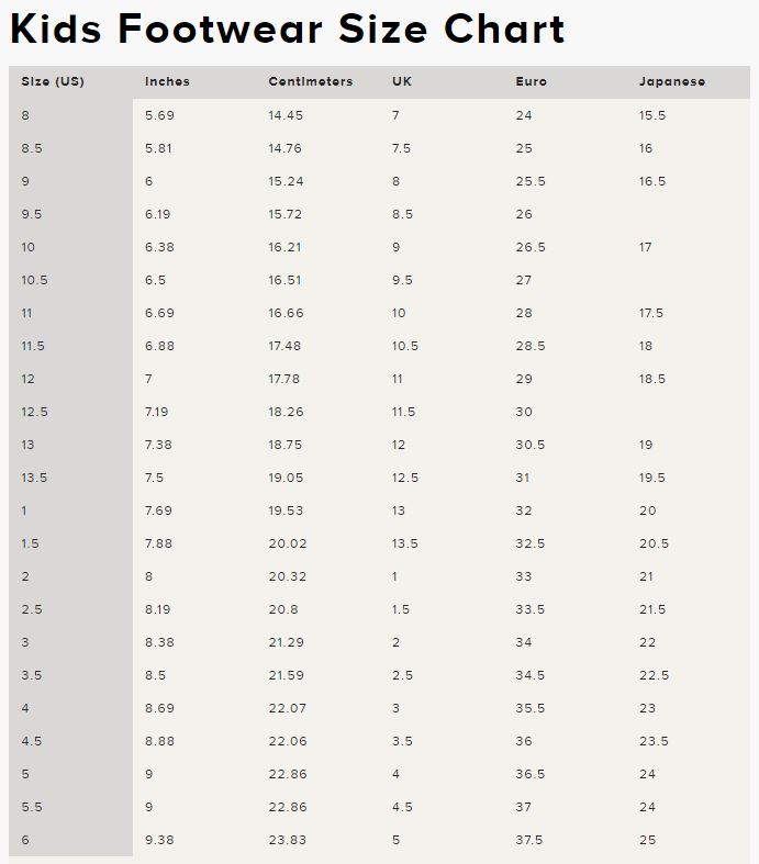Sizing Guides Sizing - Ariat Footwear