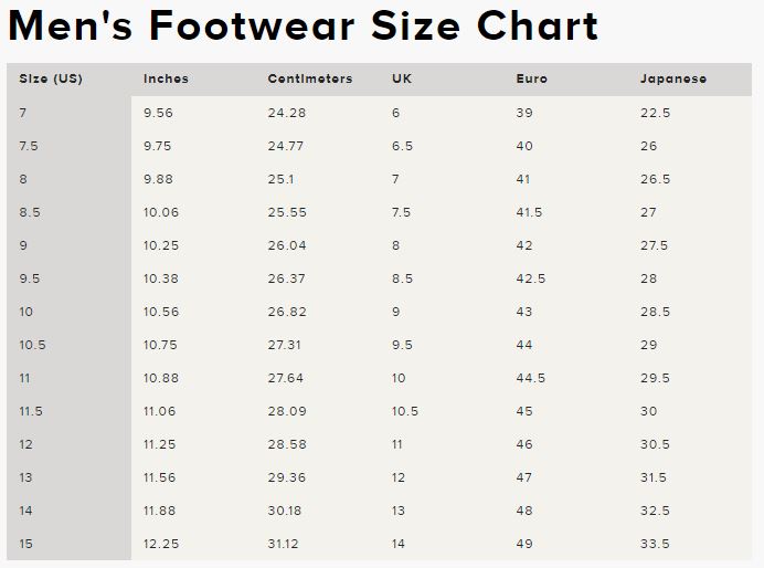 Sizing Guides Sizing - Ariat Footwear
