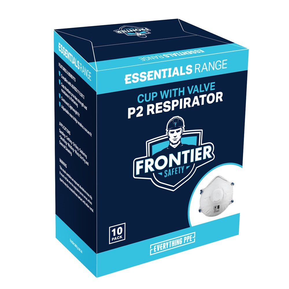 Frontier Disposable P2 Cup Respirator with Valve (FRP2CV) White OSFA ...