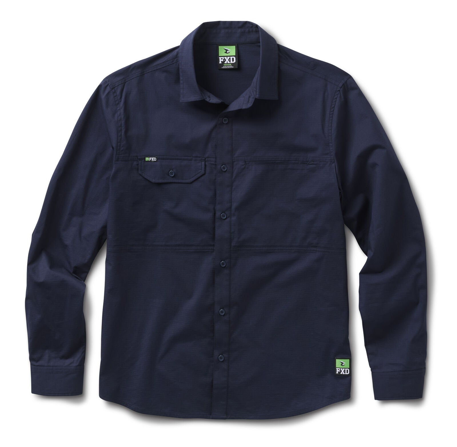 FXD Mens LSH-3 Vented Tech L/S Work Shirt (FX02504001) Navy | Allingtons
