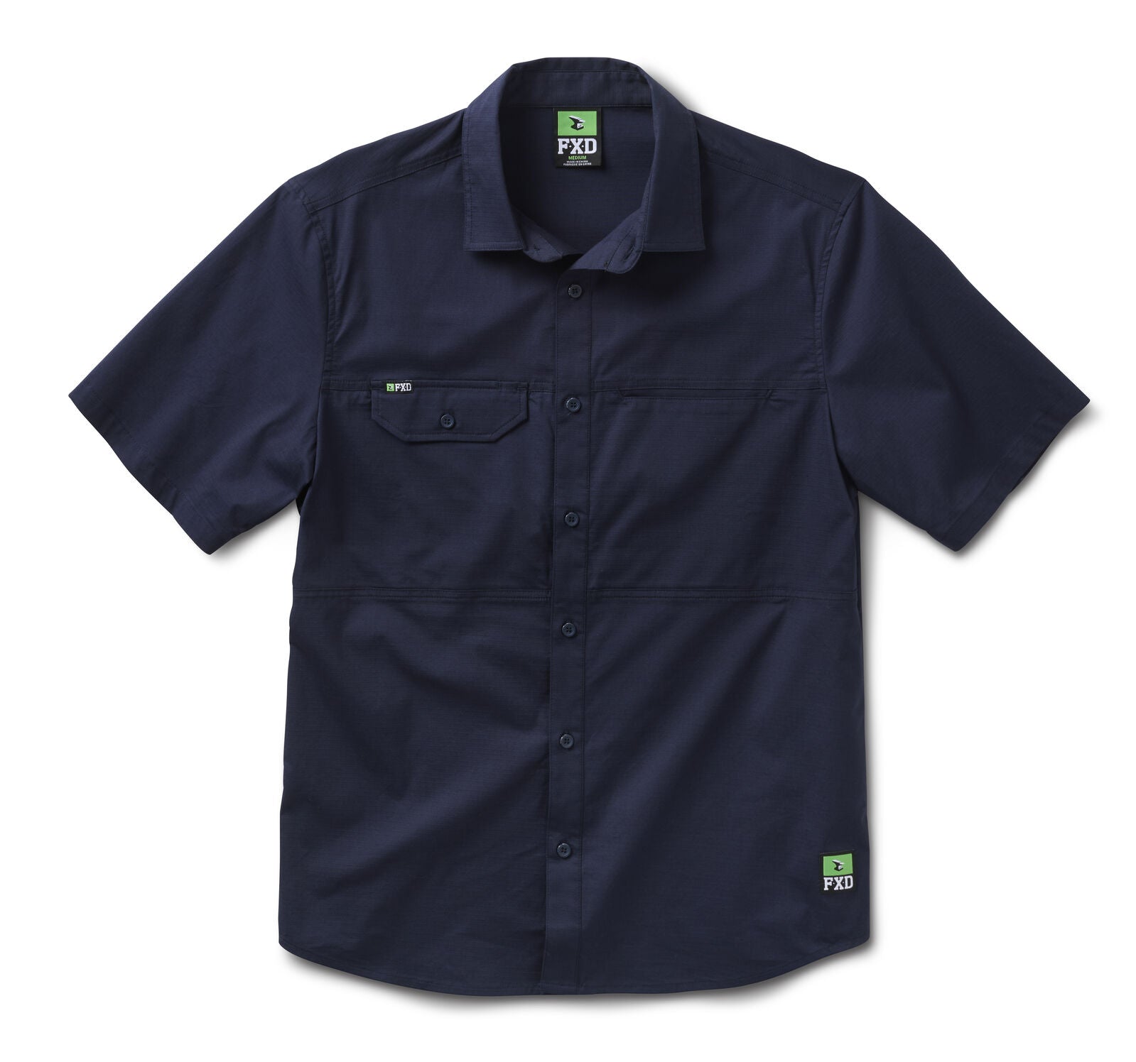 FXD Mens SSH-3 Vented Tech S/S Work Shirt (FX02504002) Navy | Allingtons