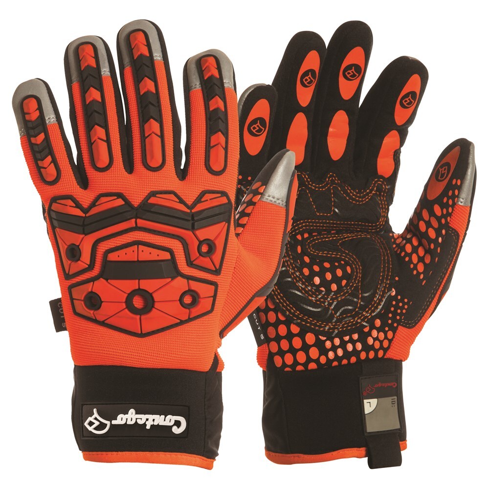 Contego Jabiru 360 C5 Mechanic Gloves (COJABMECHBG) Black/Fluro Orange ...