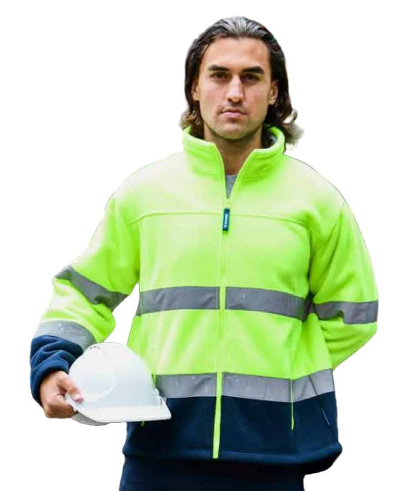 Rainbird Mens Taped Hi Vis Lumber Jacket (5238) Yellow/Navy [GD ...