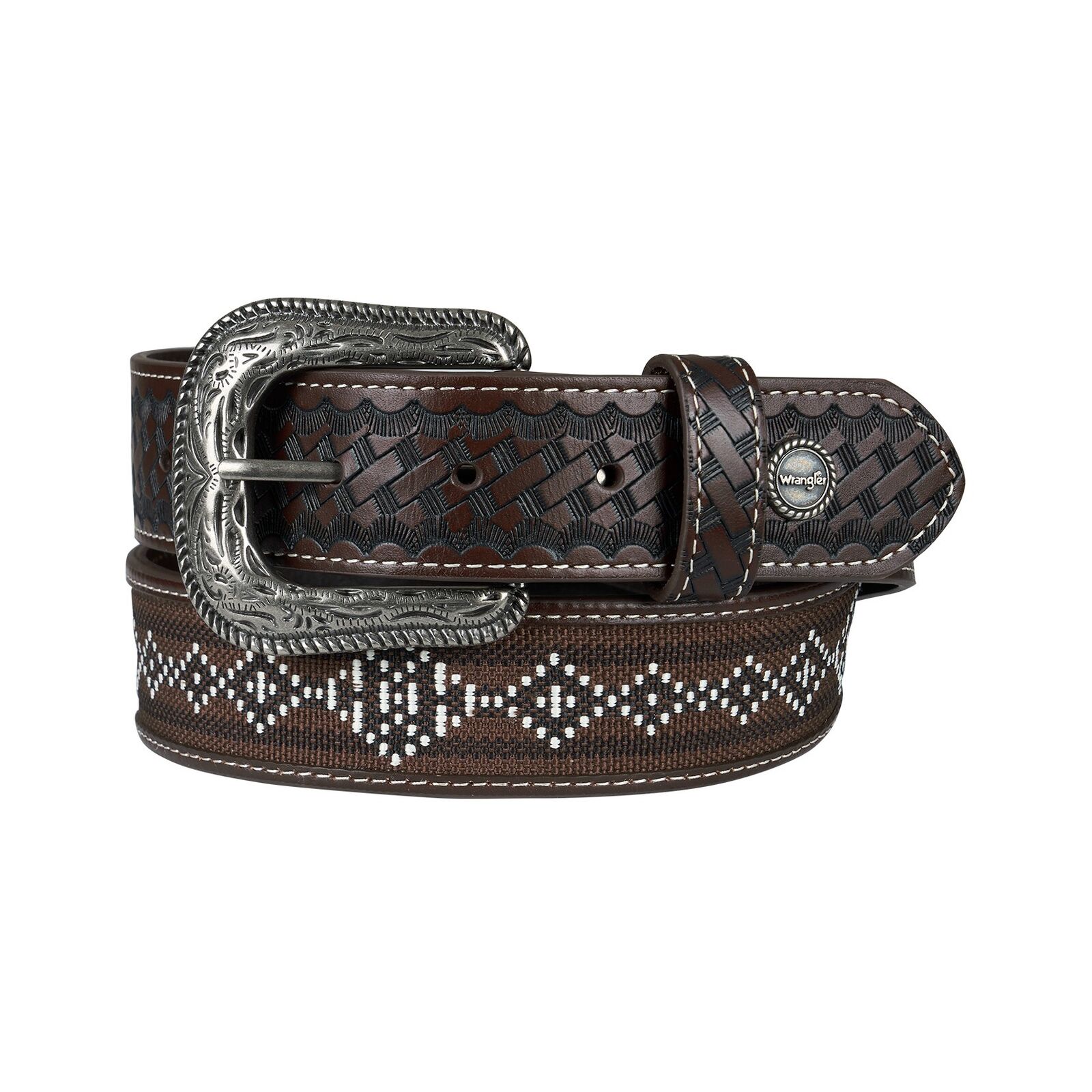 Wrangler Mens Brayson Belt (X5S1965BLT) Dark Tan | Allingtons