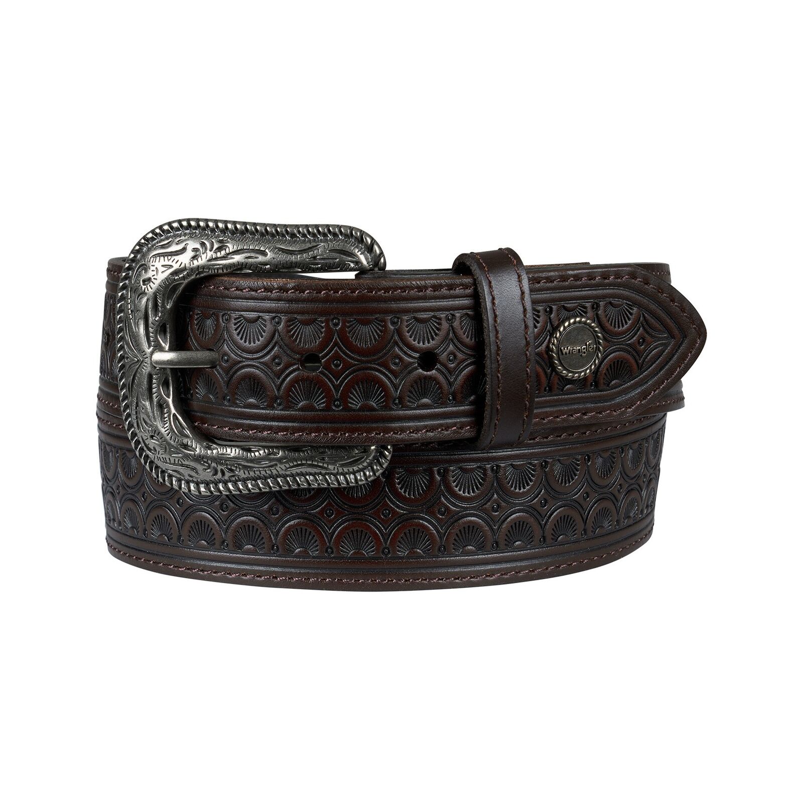 Wrangler Mens Sammy Belt (X5S1970BLT) Dark Tan | Allingtons