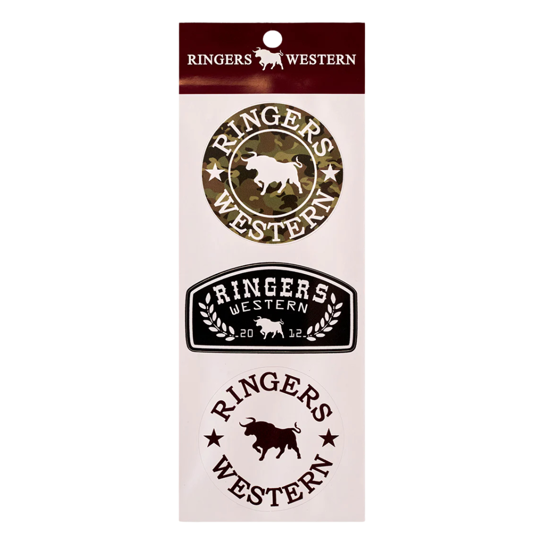 Ringers Western RW Logo Sticker 3 Pack (723025RW) Multi | Allingtons