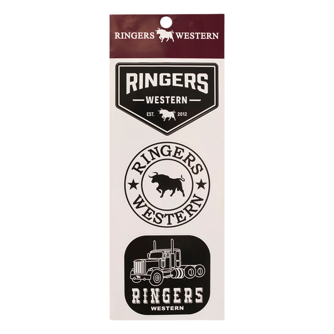 Ringers Western RW Logo Sticker 3 Pack (723024RW) Multi | Allingtons
